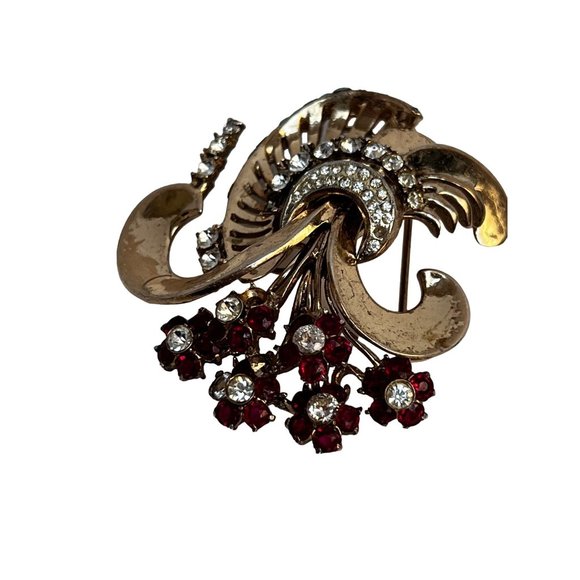 Coro | Jewelry | Large Coro Craft Adolph Katz Sterling Floral Spray Pin ...